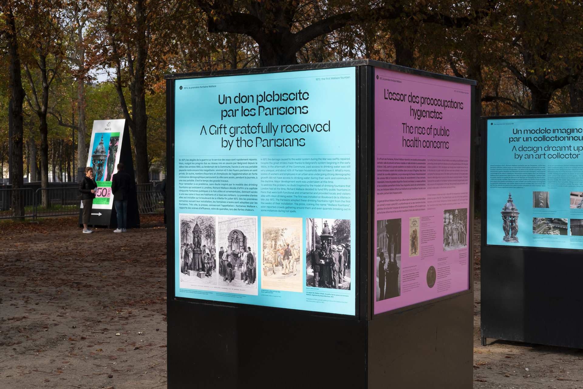 An urban exhibition celebrating 150 years of Wallace fountains
